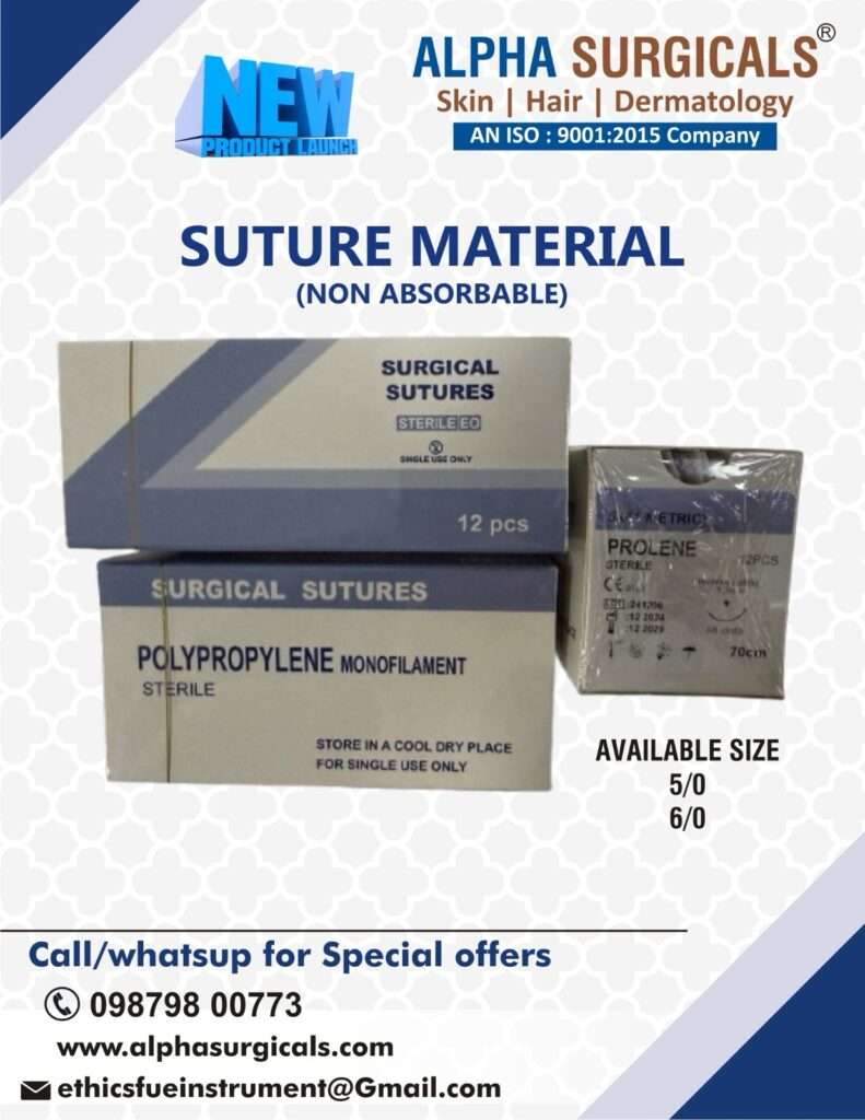 PROLENE SUTURE 6-0 (pack of 12pcs) - Alpha Surgicals