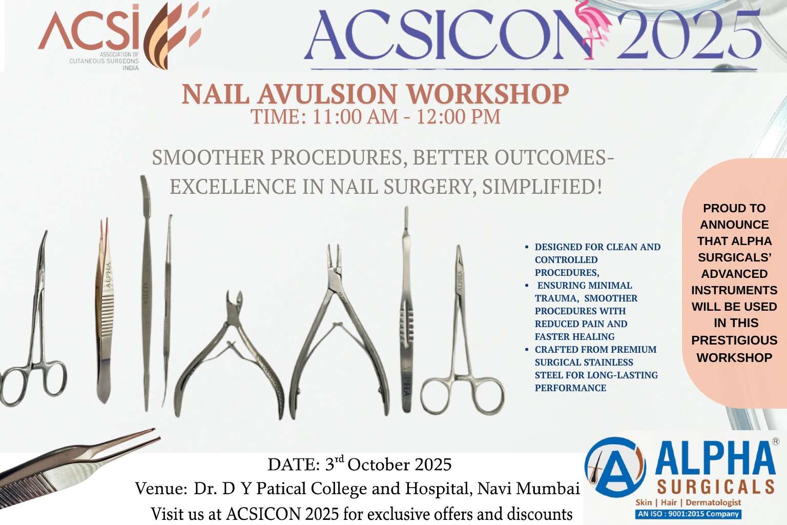 Nail Avulsion Workshop at ACSICON 2025 | Alpha Surgicals - Alpha Surgicals