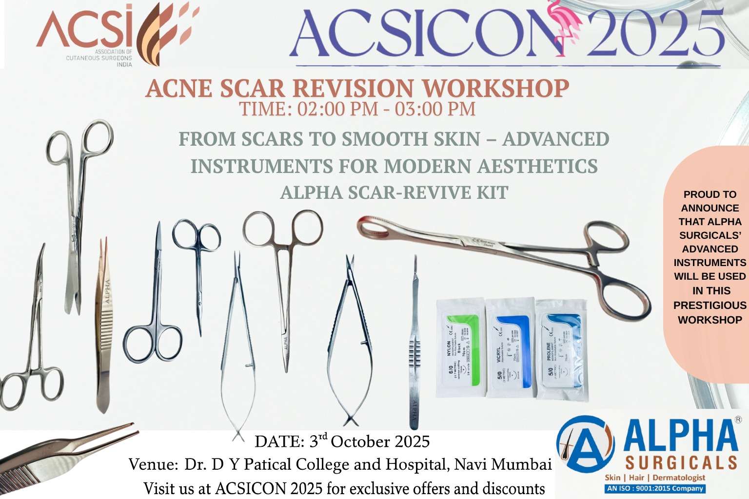 Acne Scar Revision at ACSICON 2025 | Alpha Surgicals - Alpha Surgicals